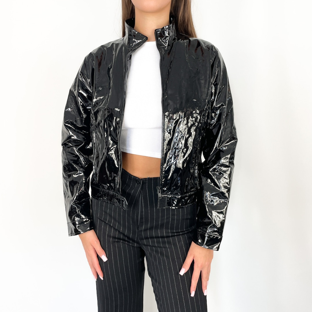 Black Matrix Y2K Latex Techno Rave Berghain Jacket Festival Outfit Club ...