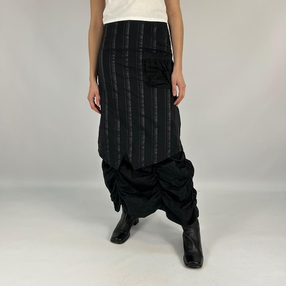 Maxi Black Goth Avantgarde Skirt - Gem