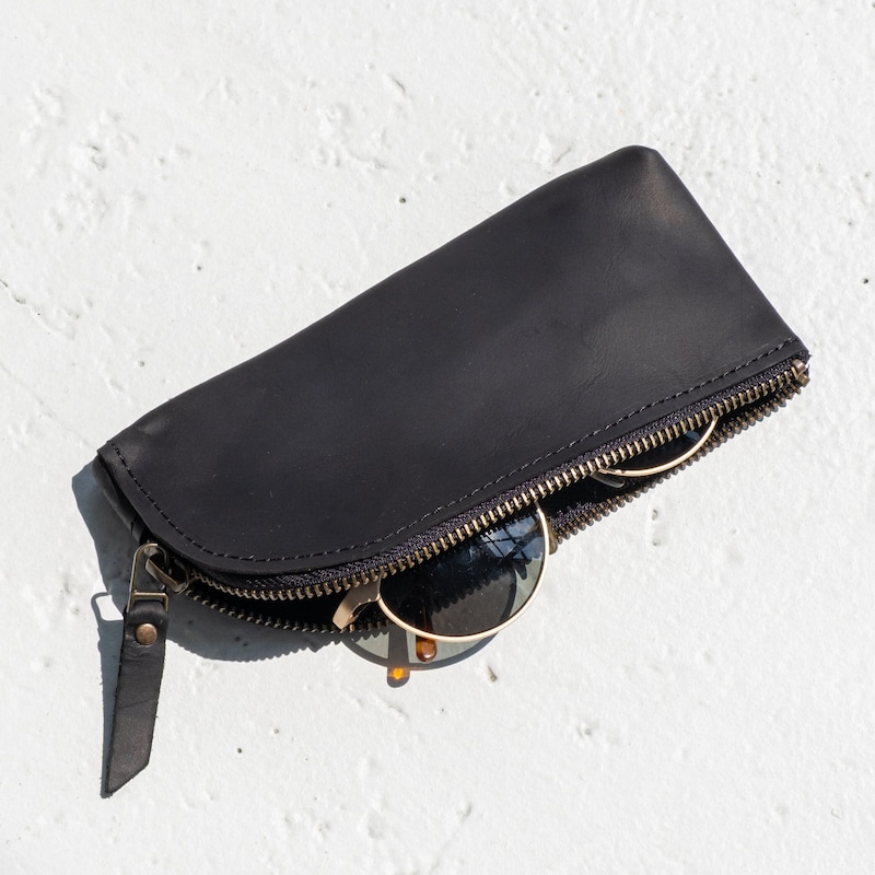 Leather Zipper Case - Etsy