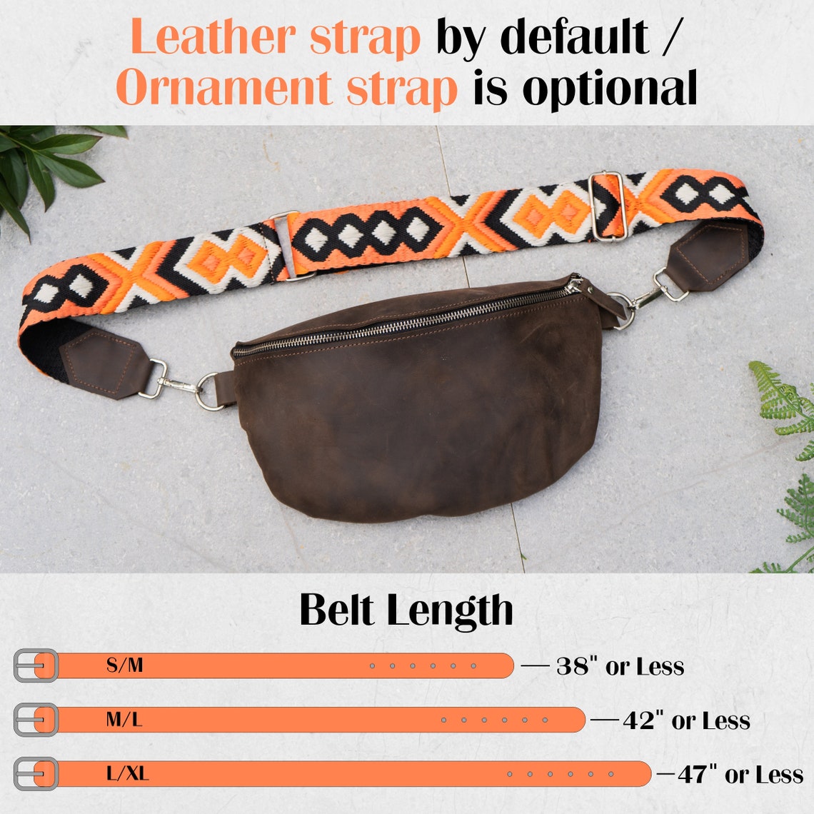 Monogrammed Leather Fanny Pack, Leather Bum Bag Women, Personalized ...