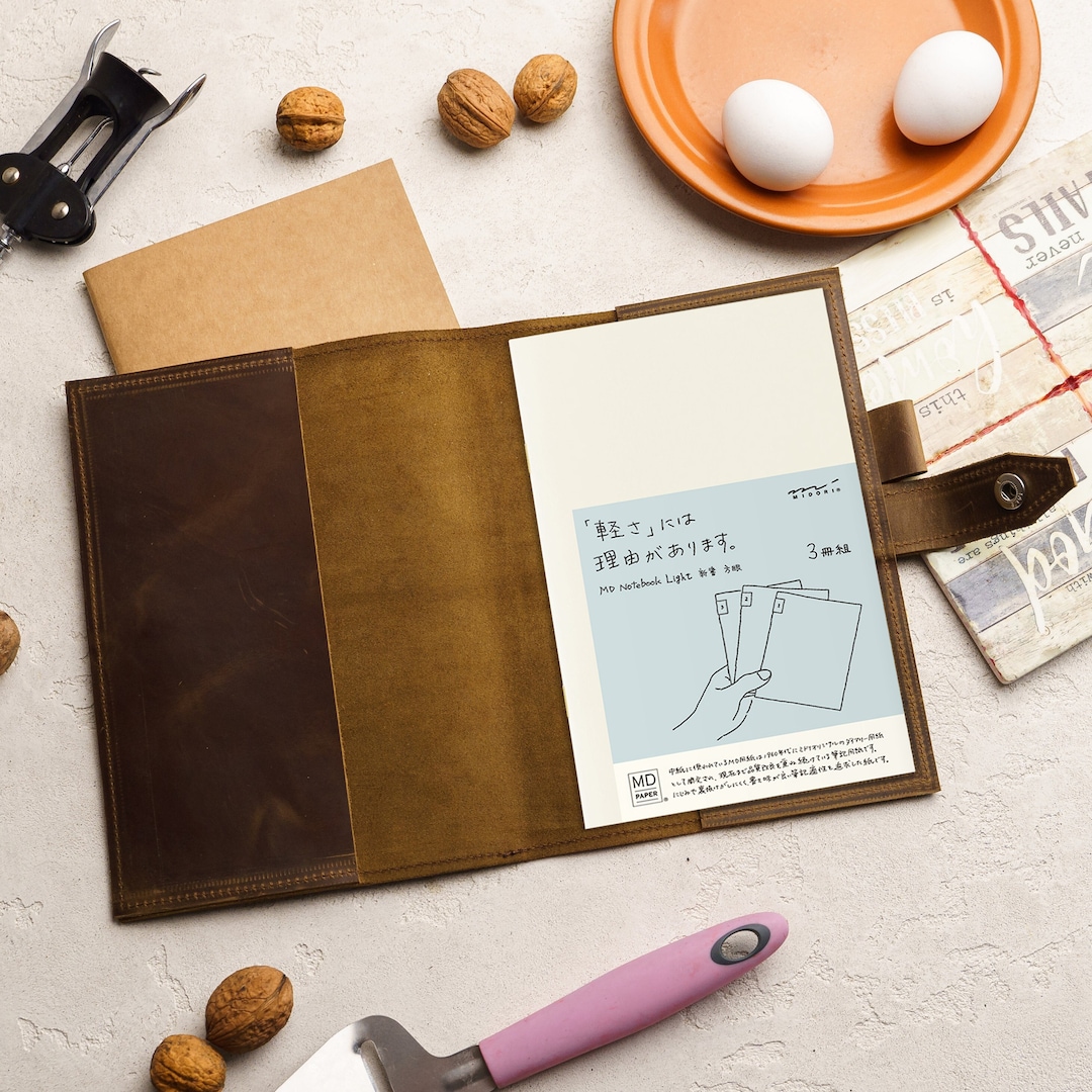 Leather Midori Journal Cover, Midori Notebook Cover, Midori A5 Cover ...