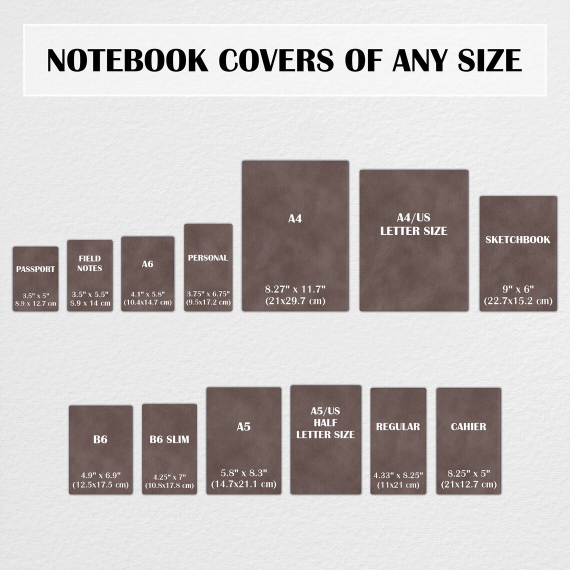 Leather Notebook Cover With Pen Holder, Engraved Notebook Cover ...