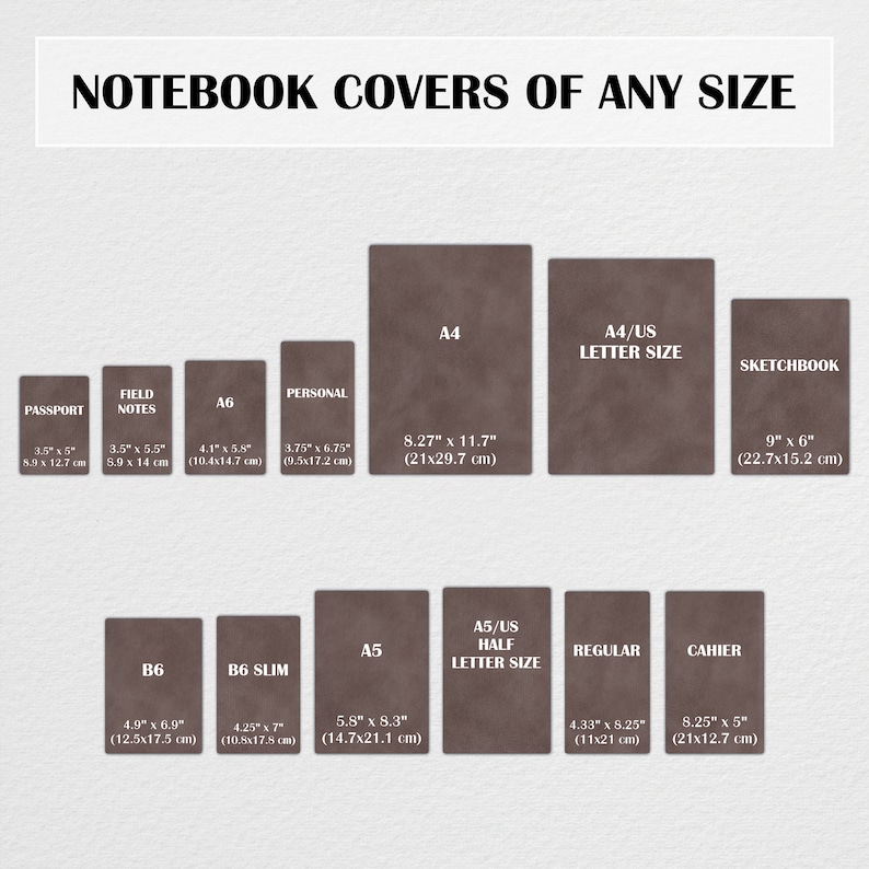 Leather Notebook Cover With Pen Holder, Engraved Notebook Cover ...