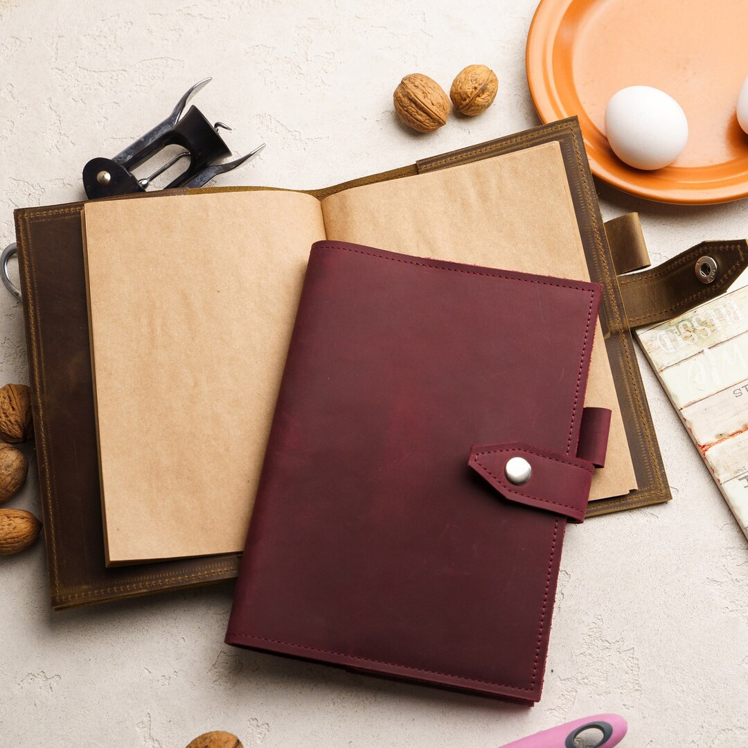 Personalized Leather Notebook Cover, Customized Notebook Cover ...