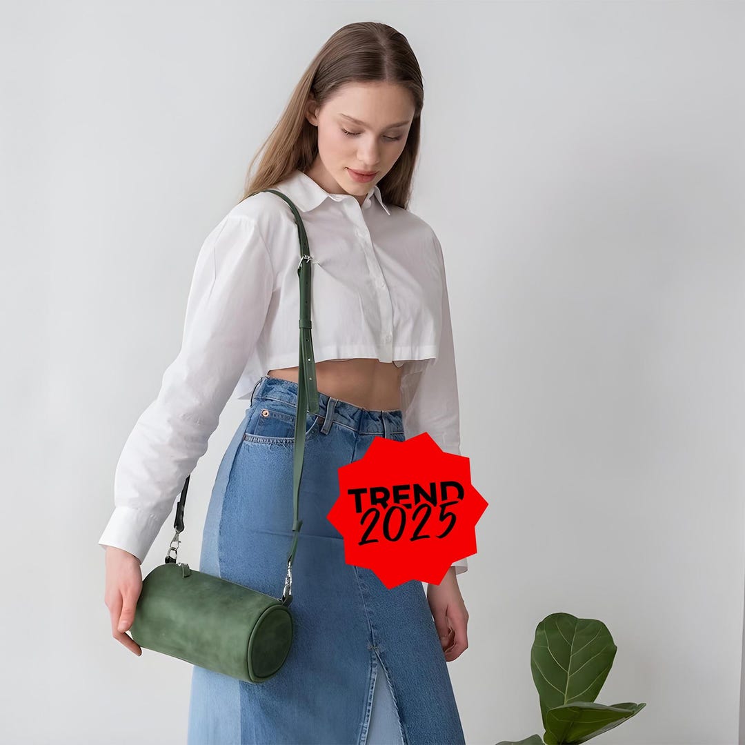 Leather Barrel Bag, Cylinder Purse, Small Barrel Bag Women, Barrel ...