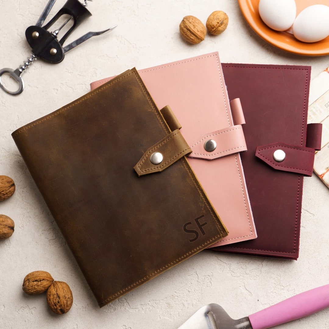 Leather Notebook Cover A5, Personalized Journal Cover, B5 Leather ...