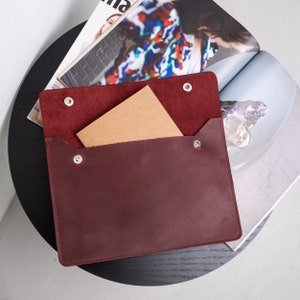 Leather Document Envelope, Personalized Document Holder, Paper File ...