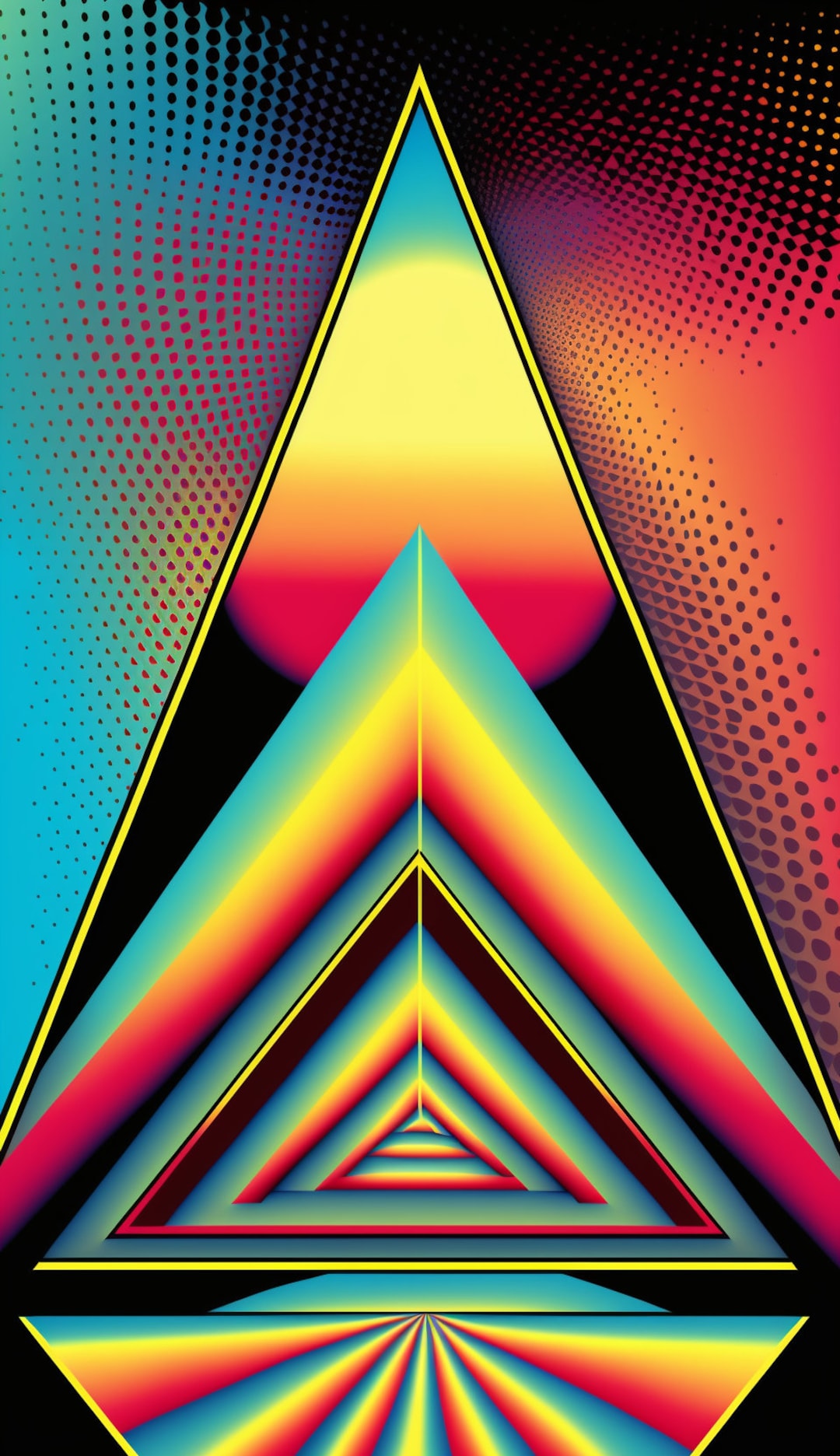 Pop Art Triangular Infinity, Triangle Art, Pop Art Print, Retro Comic ...