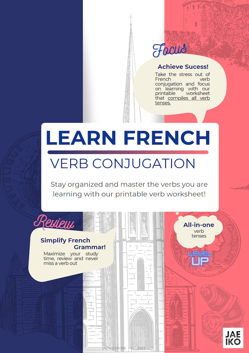 Complete French Verb Conjugation Printable: Master All Tenses Easily ...