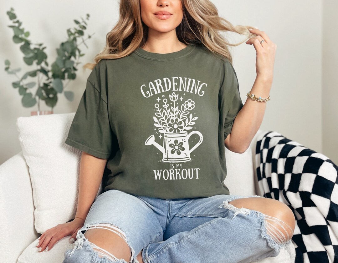 Gardening Shirt, Gardening is My Workout T-shirt, Watering Can Tee ...