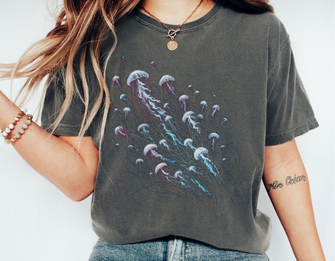 Jellyfish Swarm Shirt, Sea Animal T-shirt, Ocean Nature Tshirt, Sealife ...