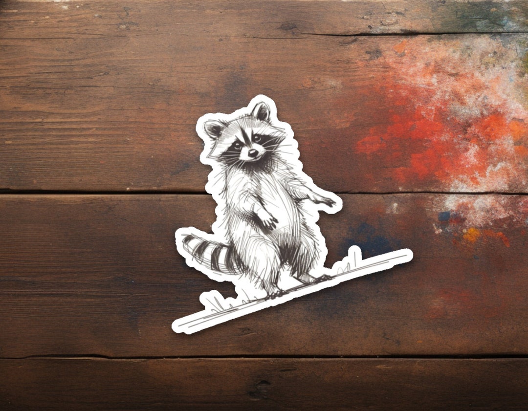 Raccoon Sticker, Cute Raccoons Decal, Trash Panda Stickers, Sweet ...