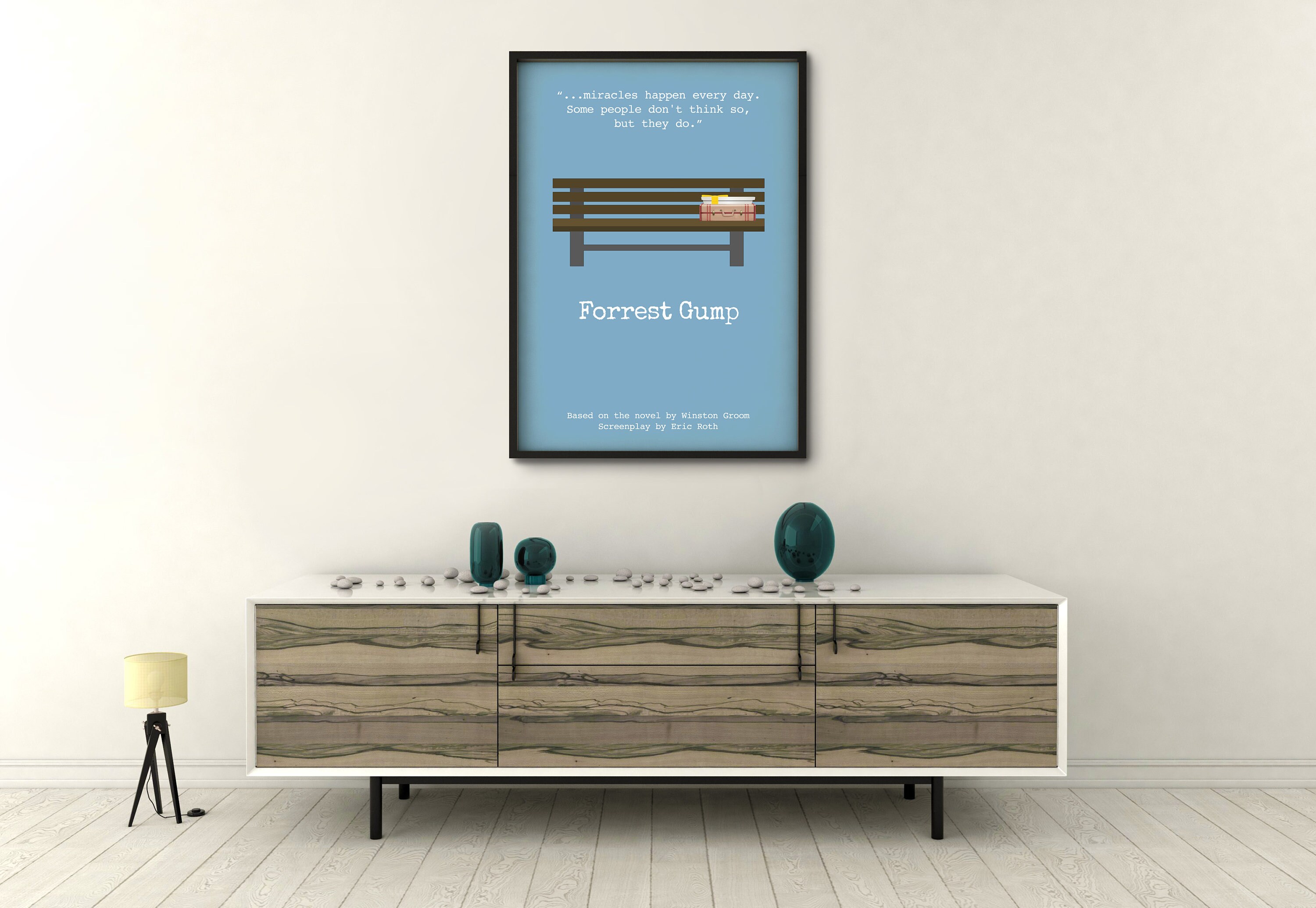 Forrest Gump, Minimalist Film Art, Movie Poster, Inspirational Quote ...
