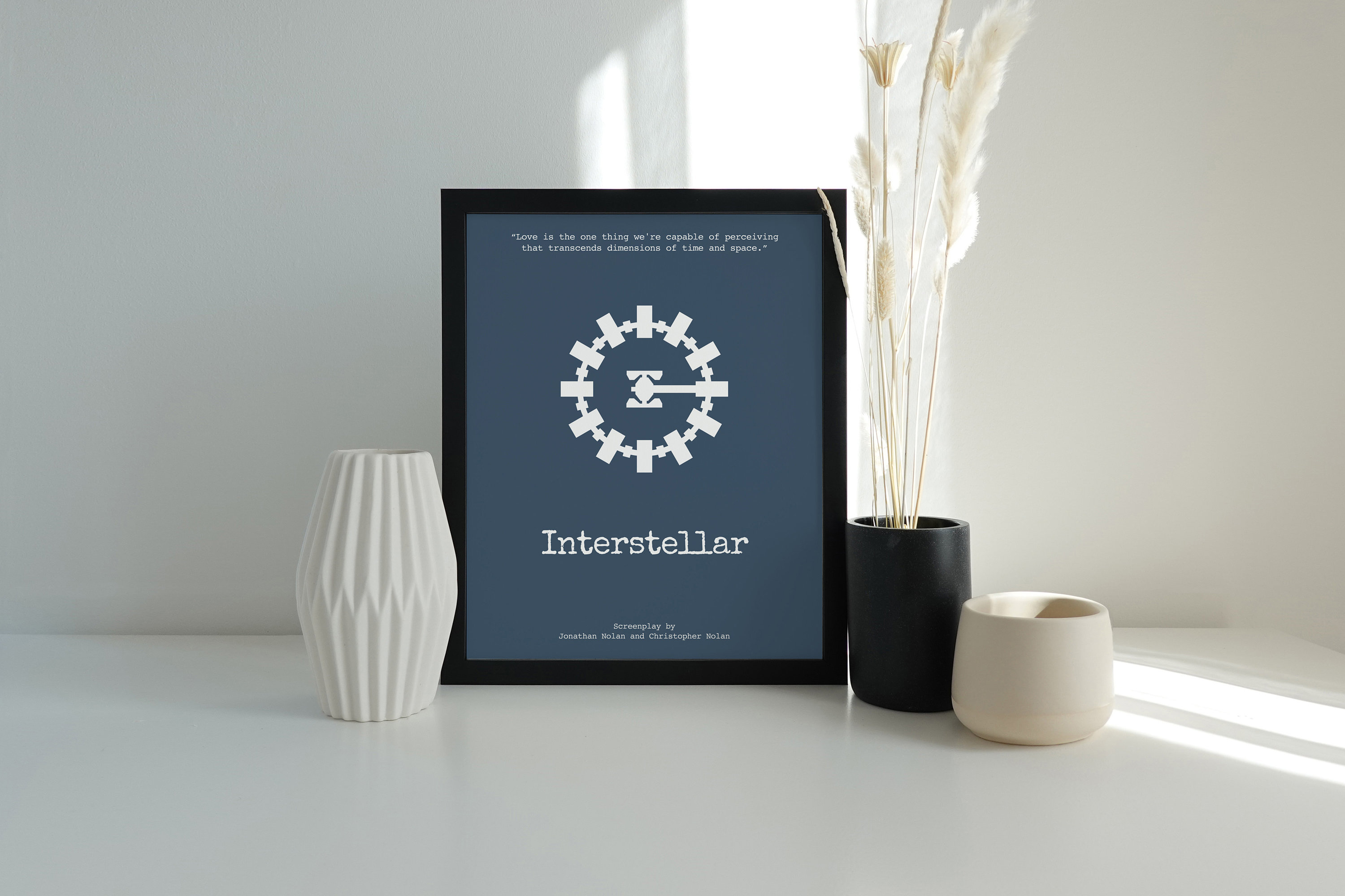 Interstellar, Minimalist Film Art, Movie Poster, Inspirational Quote ...
