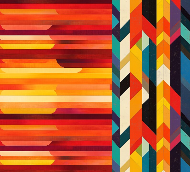 22 Abstract Colorful Seamless Patterns PNG | Geometric Digital Paper ...