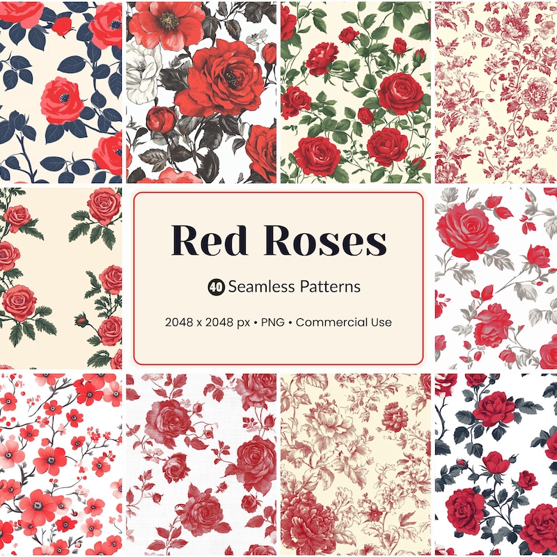 Red Roses Shabby Fabric - Etsy