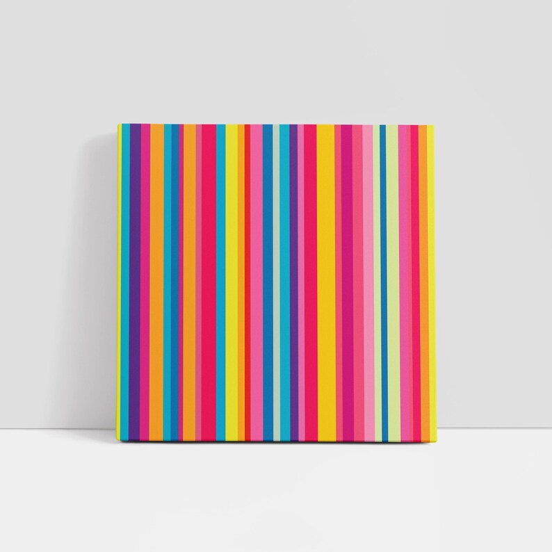 38 Pastel Rainbow Stripes Seamless Digital Paper, Colorful Wavy Line ...