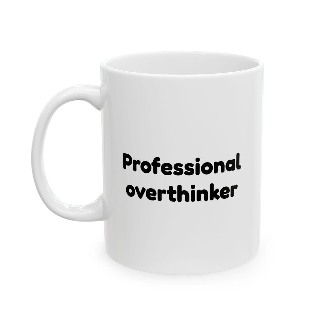 Professional Overthinker Funny Minimal Mug Gen Z Internet Humor Coffee ...