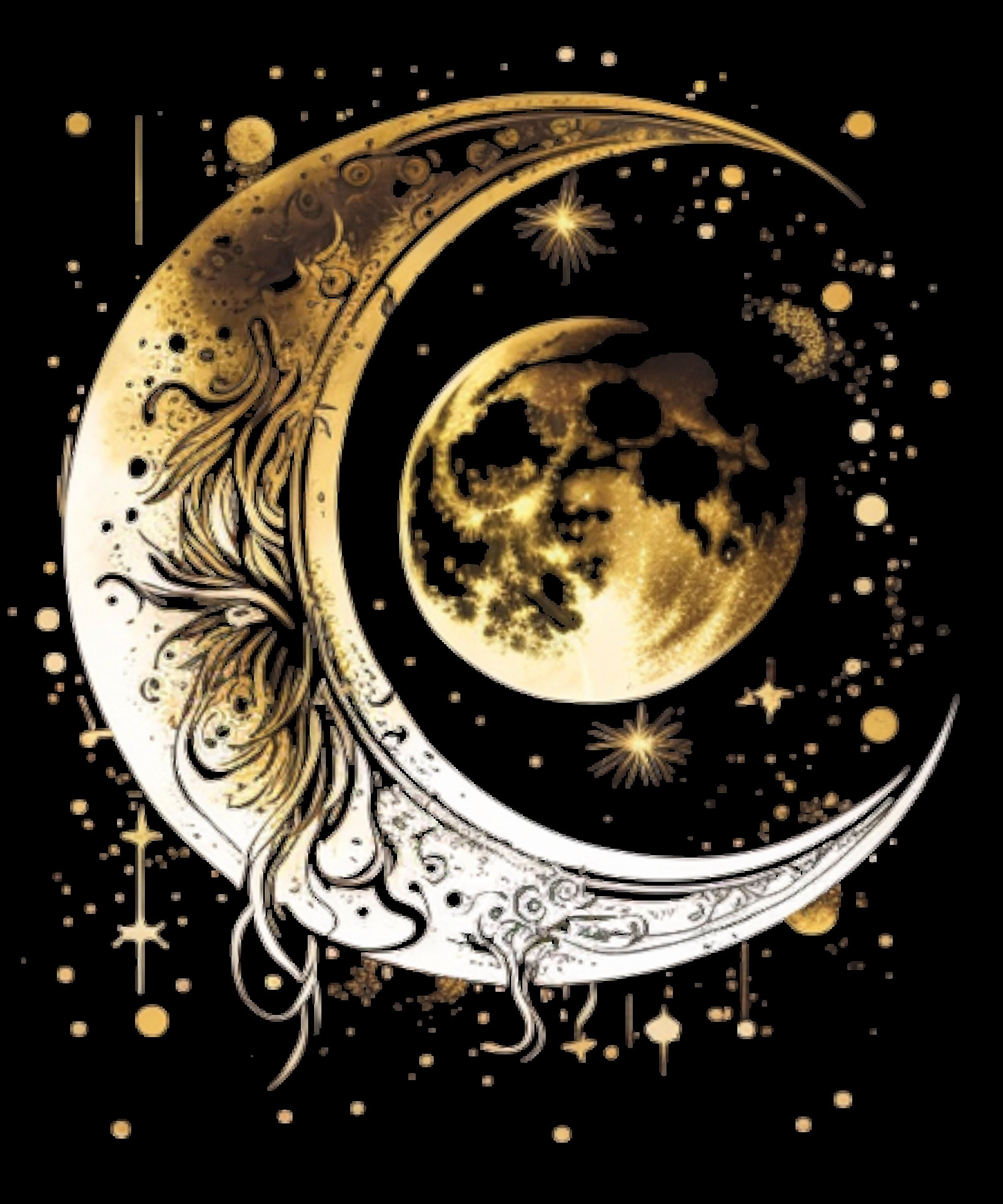 Celestial Moon Design - Etsy