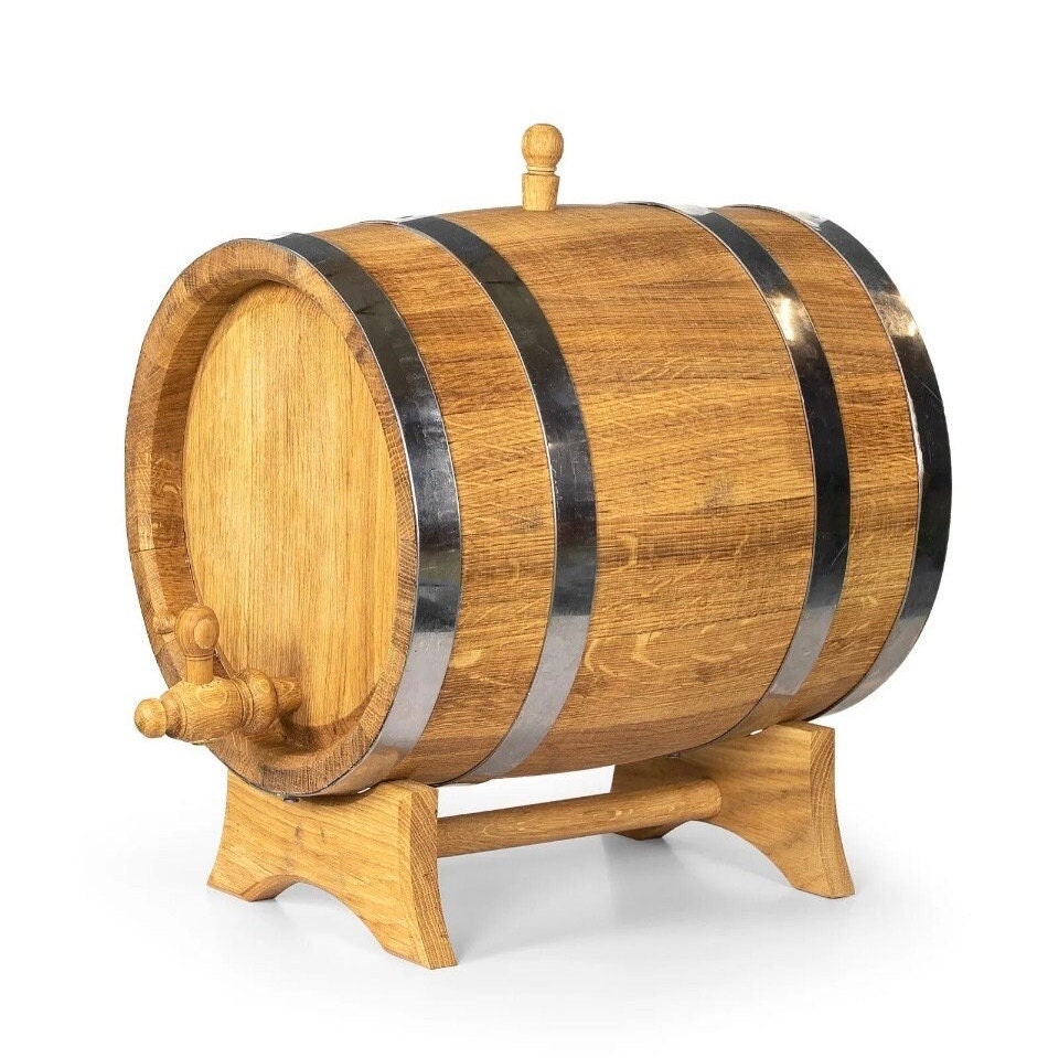 Tonneau en bois, tonneau en chêne avec robinet en bois, cadeau pour ...