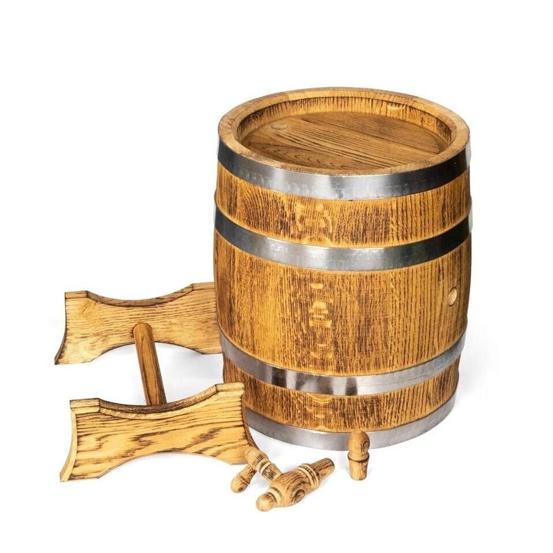 Tonneau en bois, tonneau en chêne avec robinet en bois, cadeau pour ...