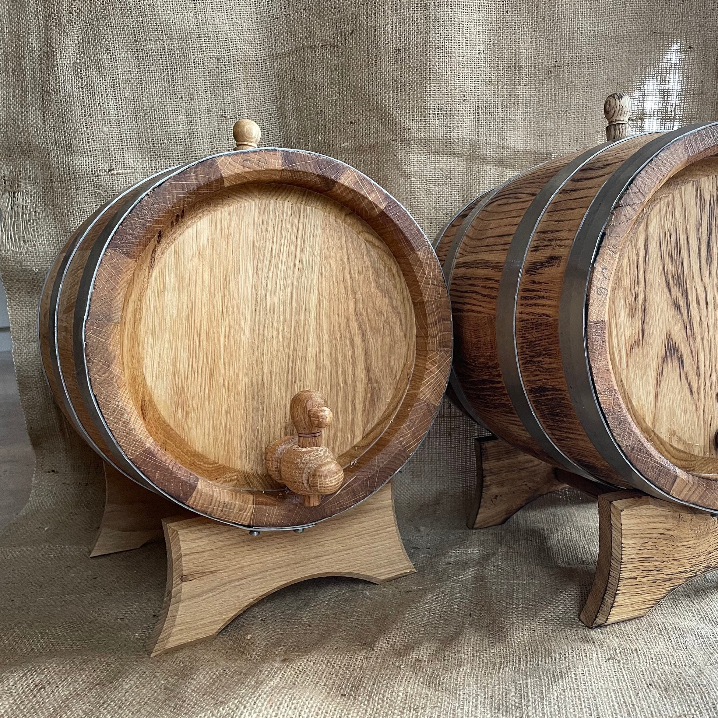 Tonneau en bois, tonneau en chêne avec robinet en bois, cadeau pour ...