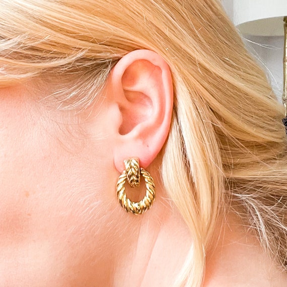 Christian Dior Vintage Gold Rope Door Knocker Style E… - Gem