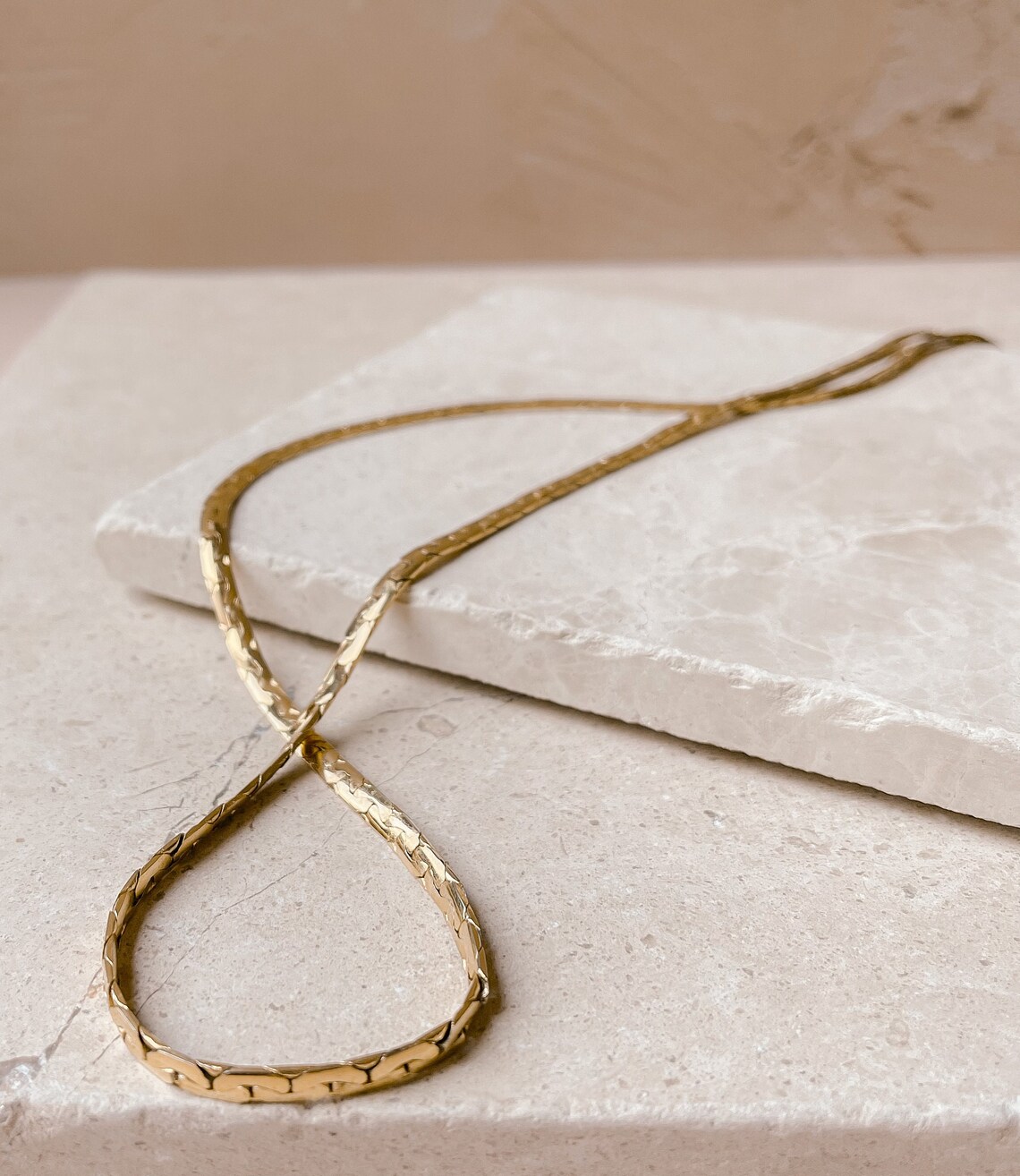 Vintage Grosse Long Gold Snake Chain - Etsy