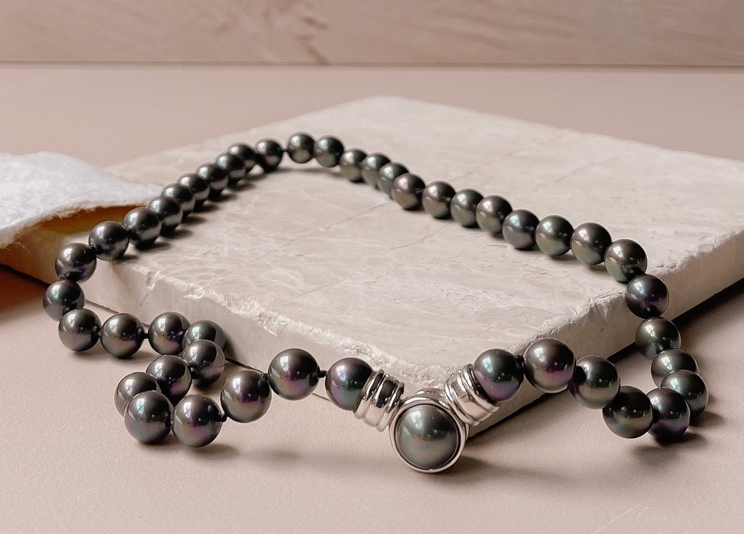 Dior Tahitian Pearl and Silver Popper Choker Necklace - Etsy
