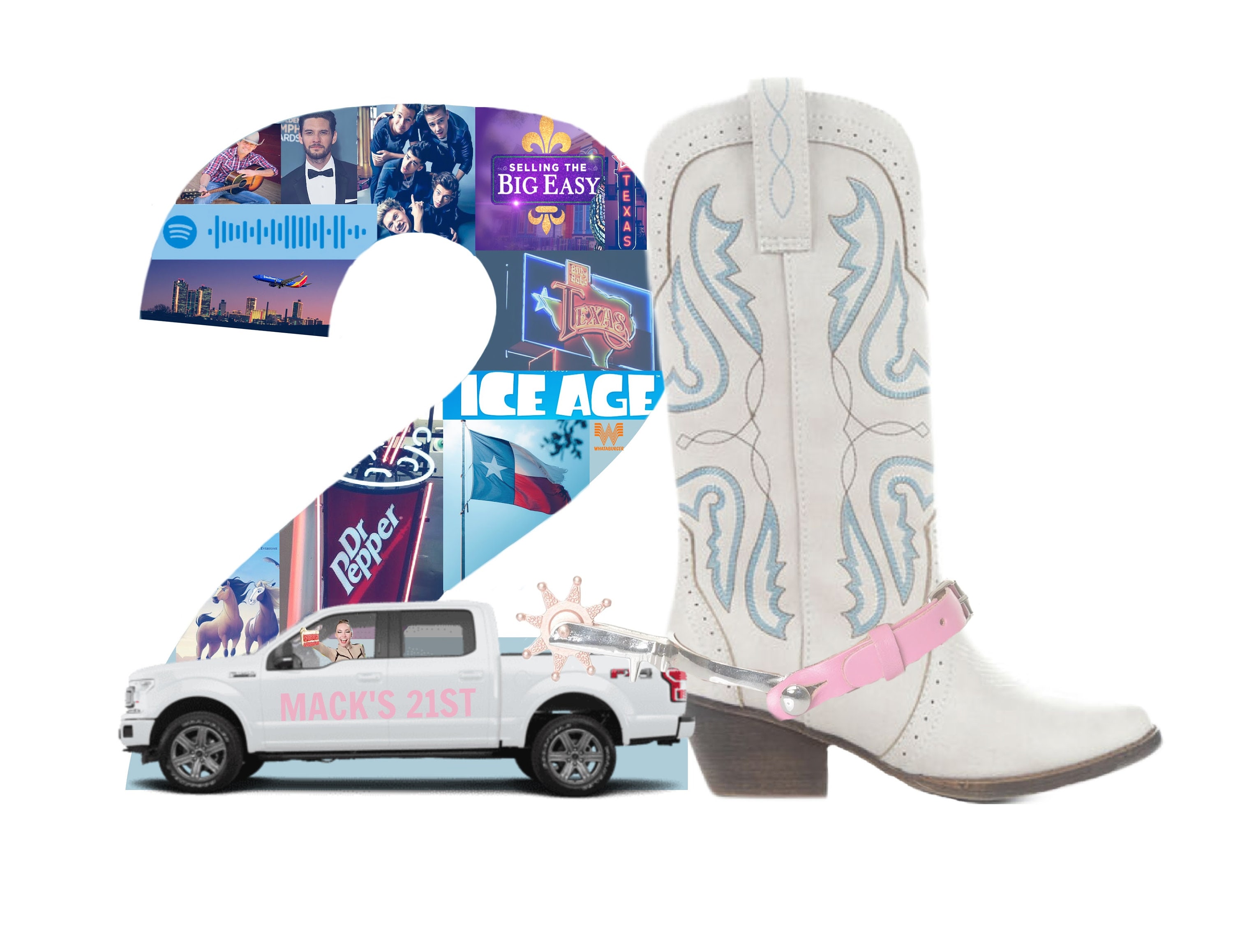 21st Birthday Signs - 21 Shape - Etsy