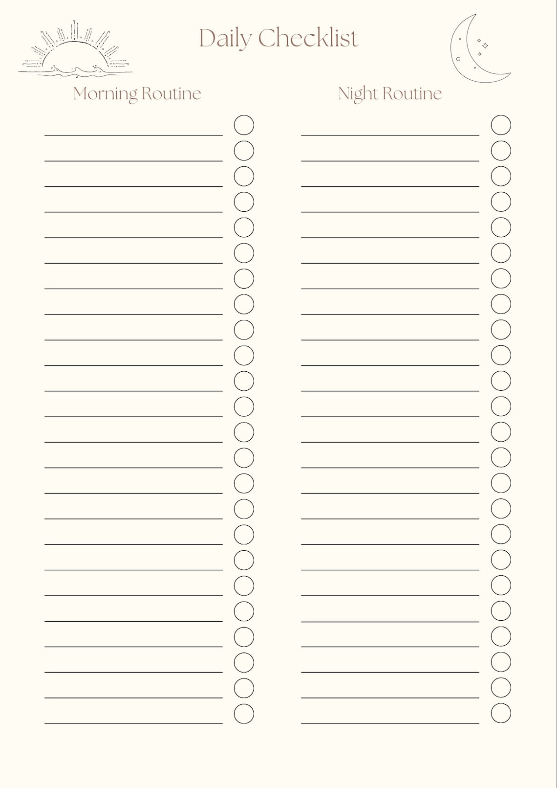 Morning and Night Routines, Checklist. - Etsy