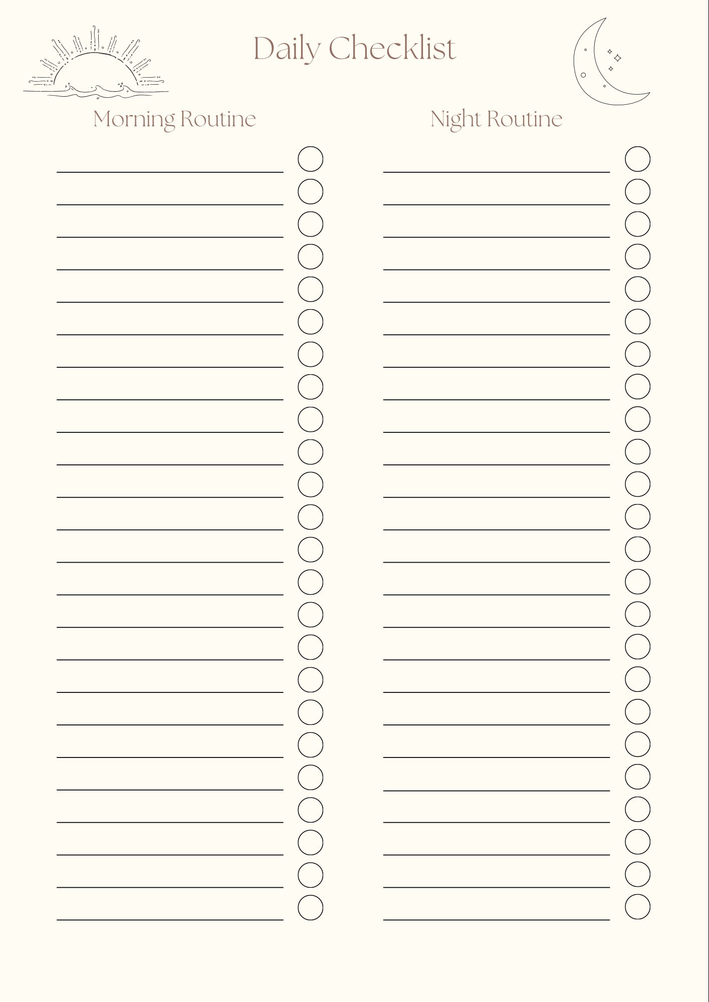 Morning and Night Routines, Checklist. - Etsy