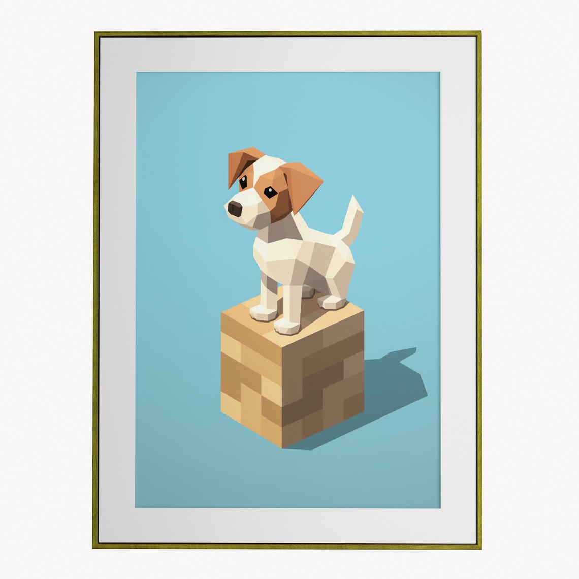 Simple Isometric Dog - Digital Download Printable Art - Etsy