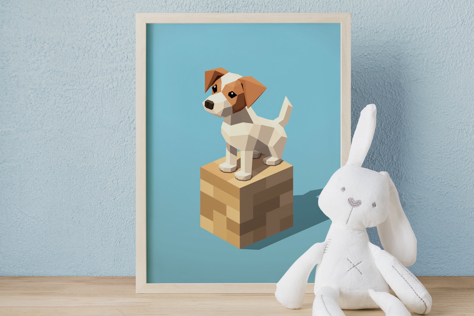Simple Isometric Dog - Digital Download Printable Art - Etsy