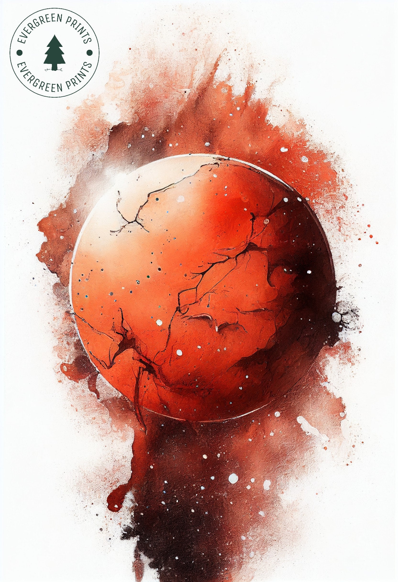 Watercolor Mars Digital Download Printable Art - Etsy