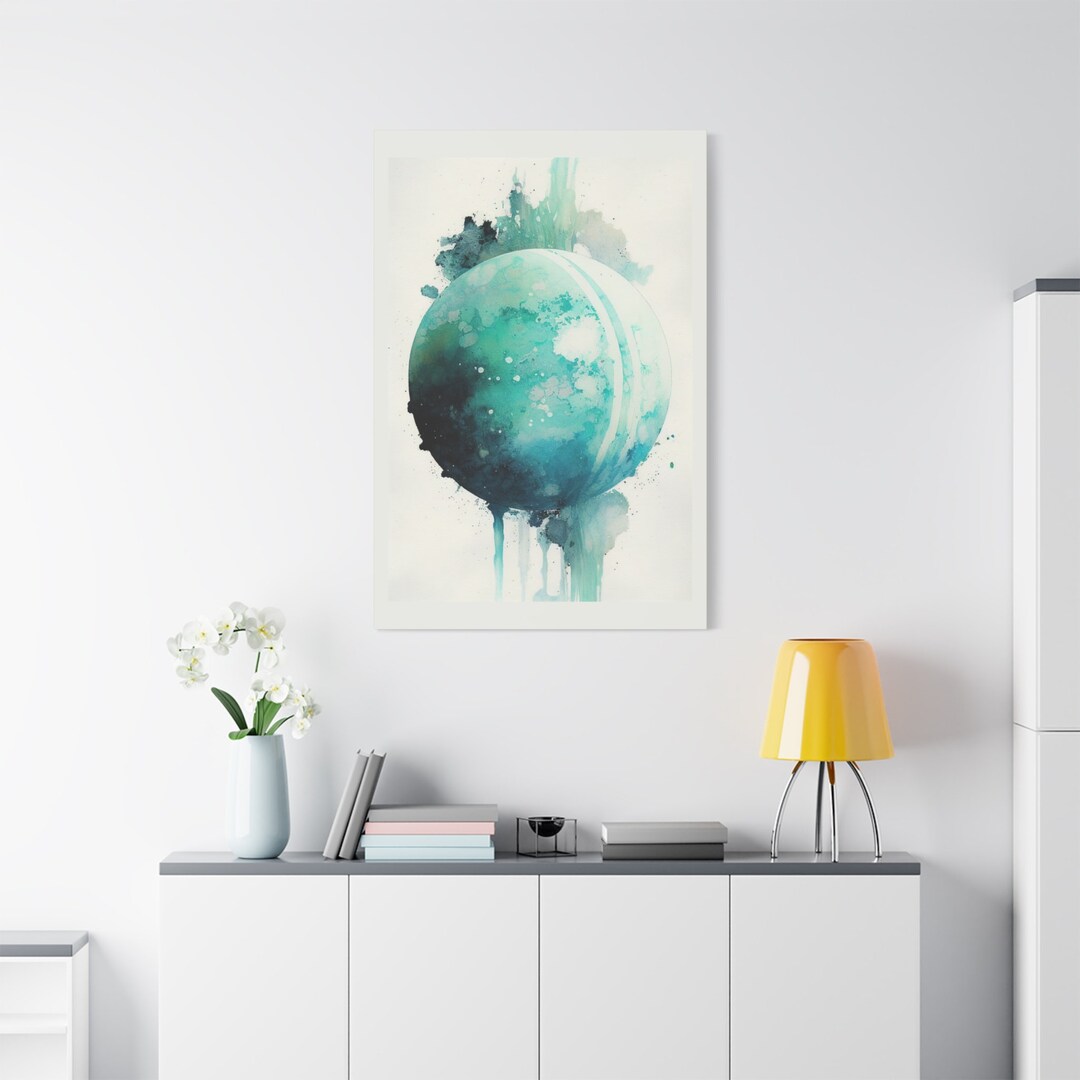 Stunning Planet Uranus Painting - Watercolors - Matte Canvas, Stretched ...