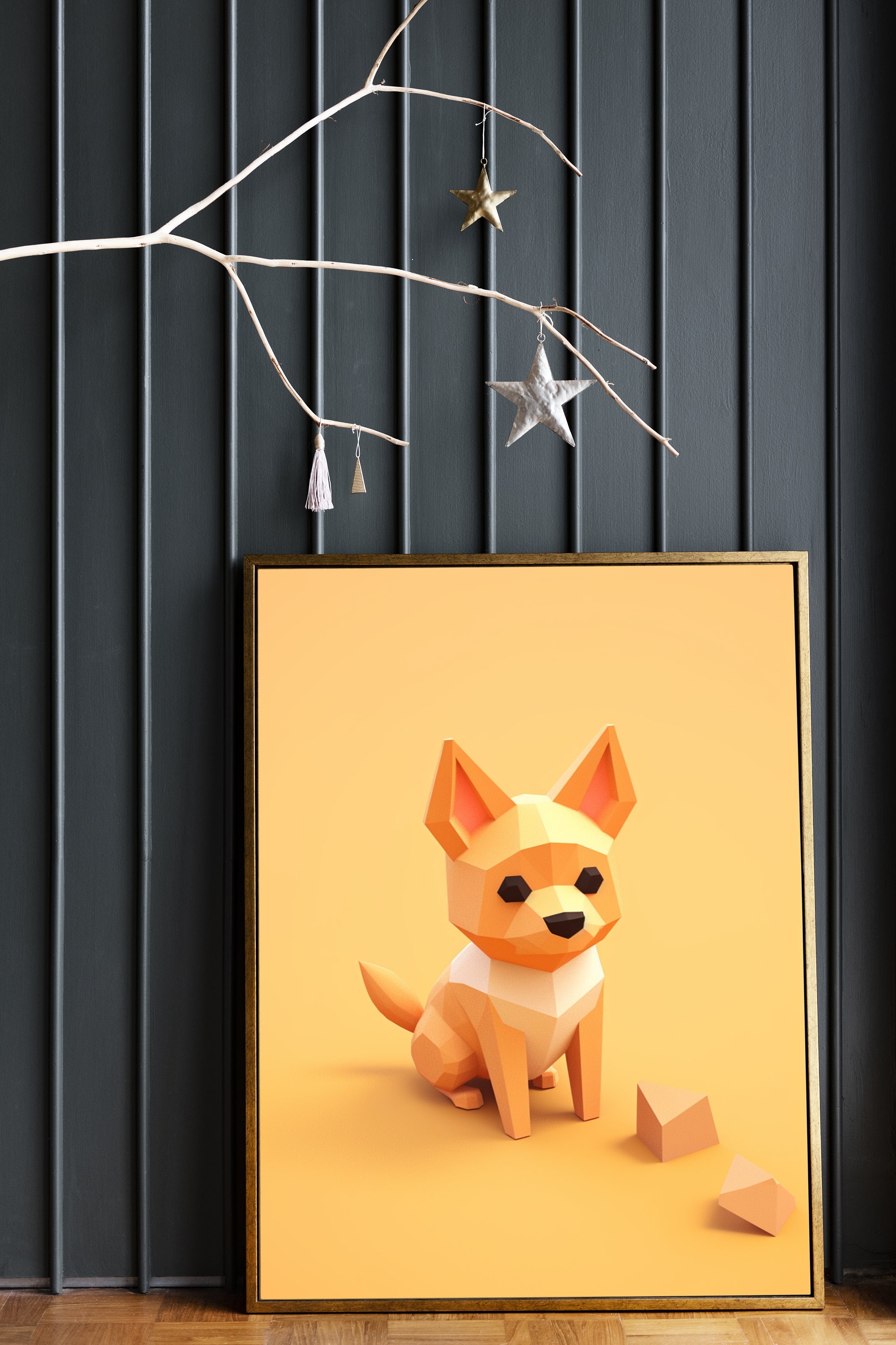Simple Isometric Dog With a Toy Digital Download Printable Art - Etsy