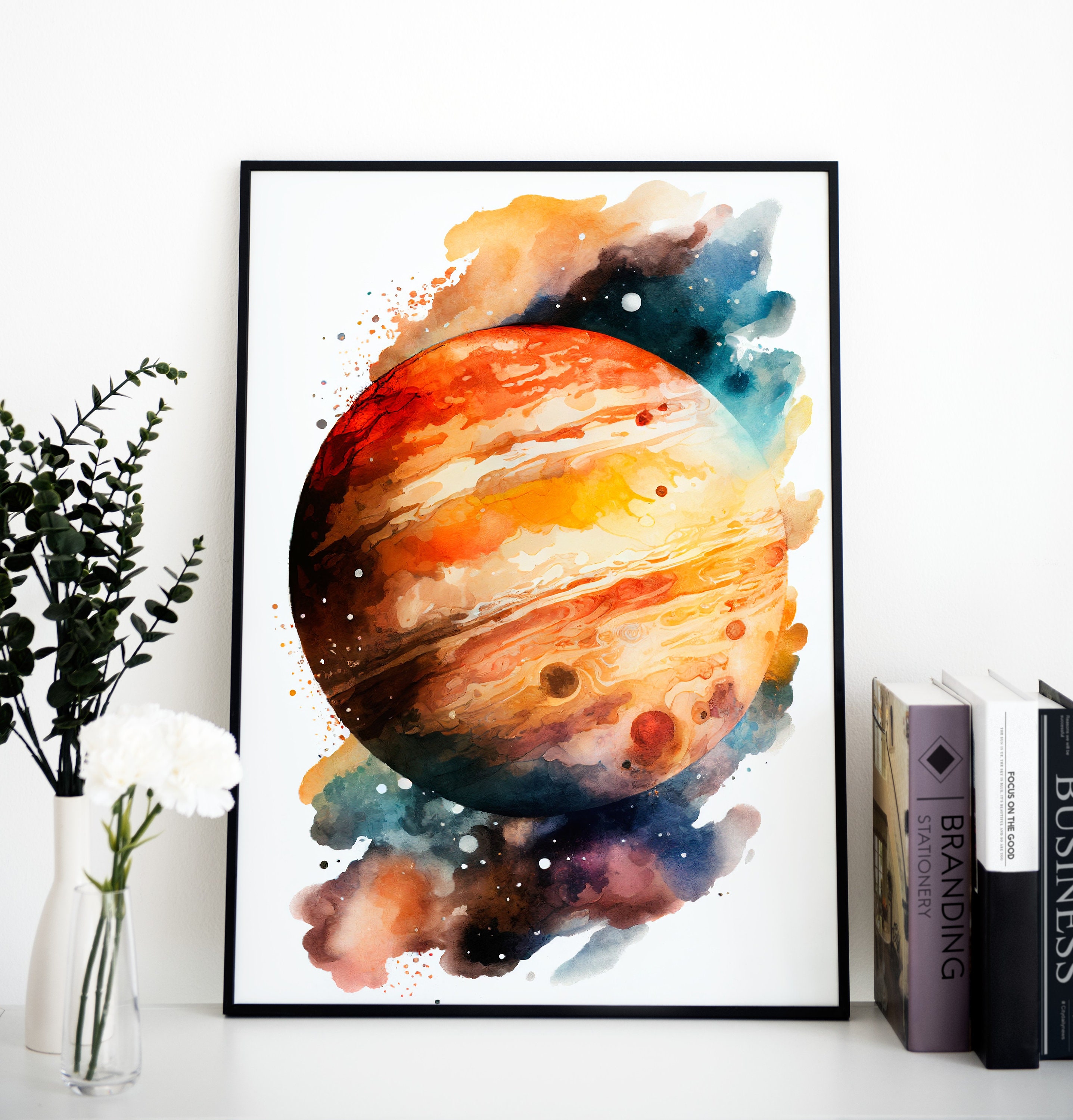 Watercolor Jupiter - Digital Download Printable Art - Etsy