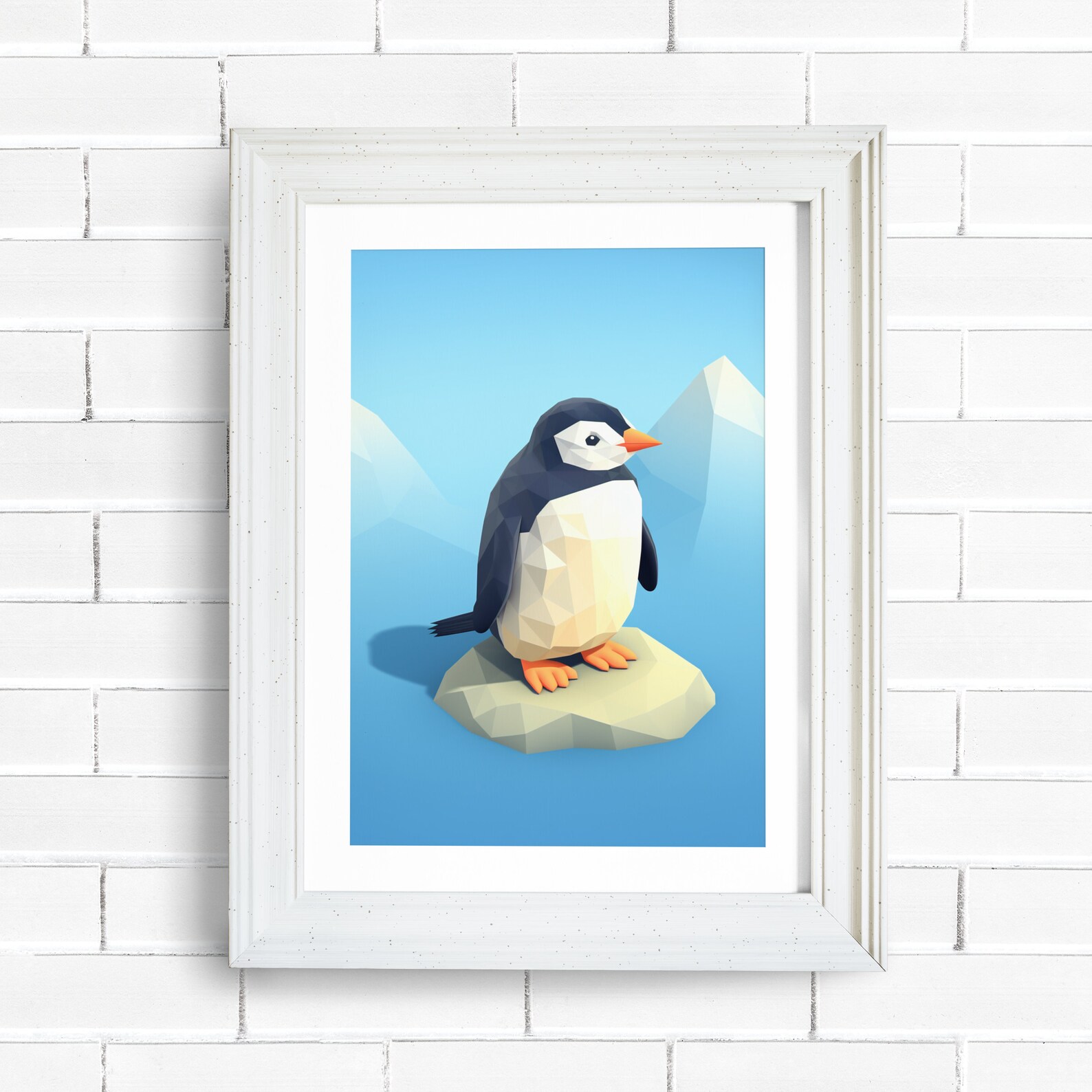 Simple Isometric Penguin Digital Download Printable Art - Etsy