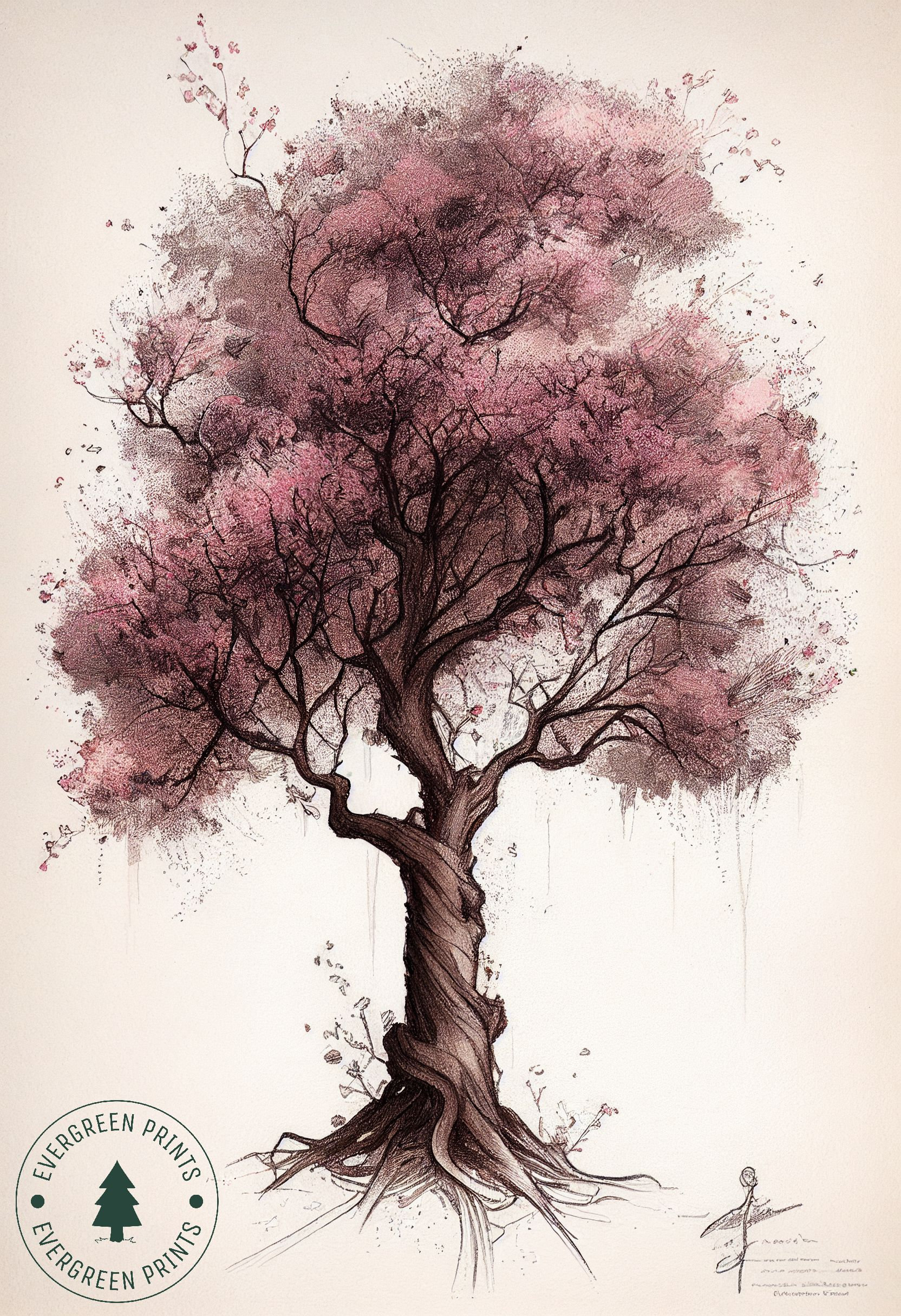 Cherry Blossom Tree - Digital Download Printable Art - Etsy