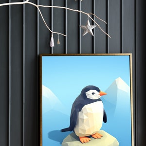 Simple Isometric Penguin - Digital Download Printable Art - Etsy