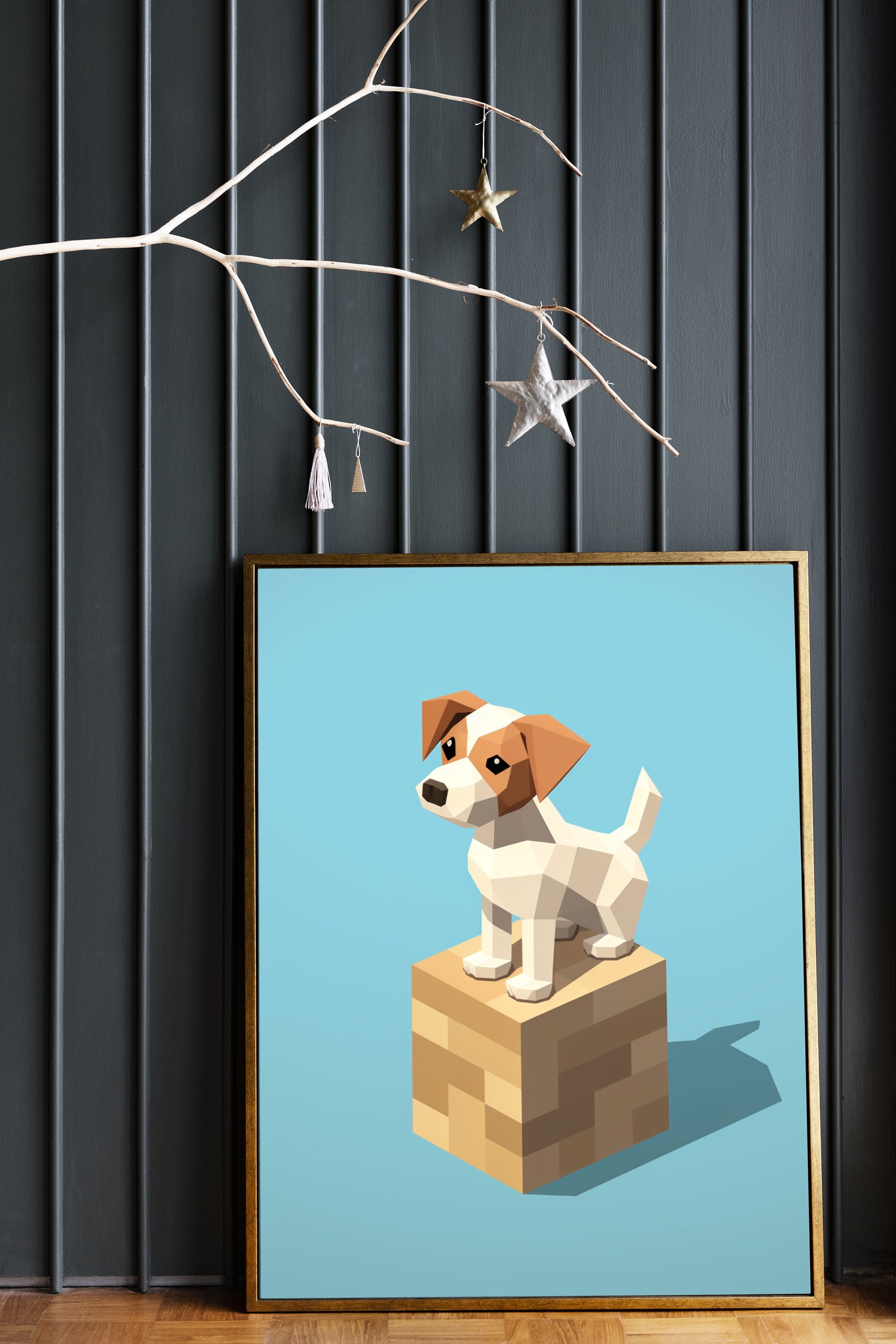 Simple Isometric Dog - Digital Download Printable Art - Etsy