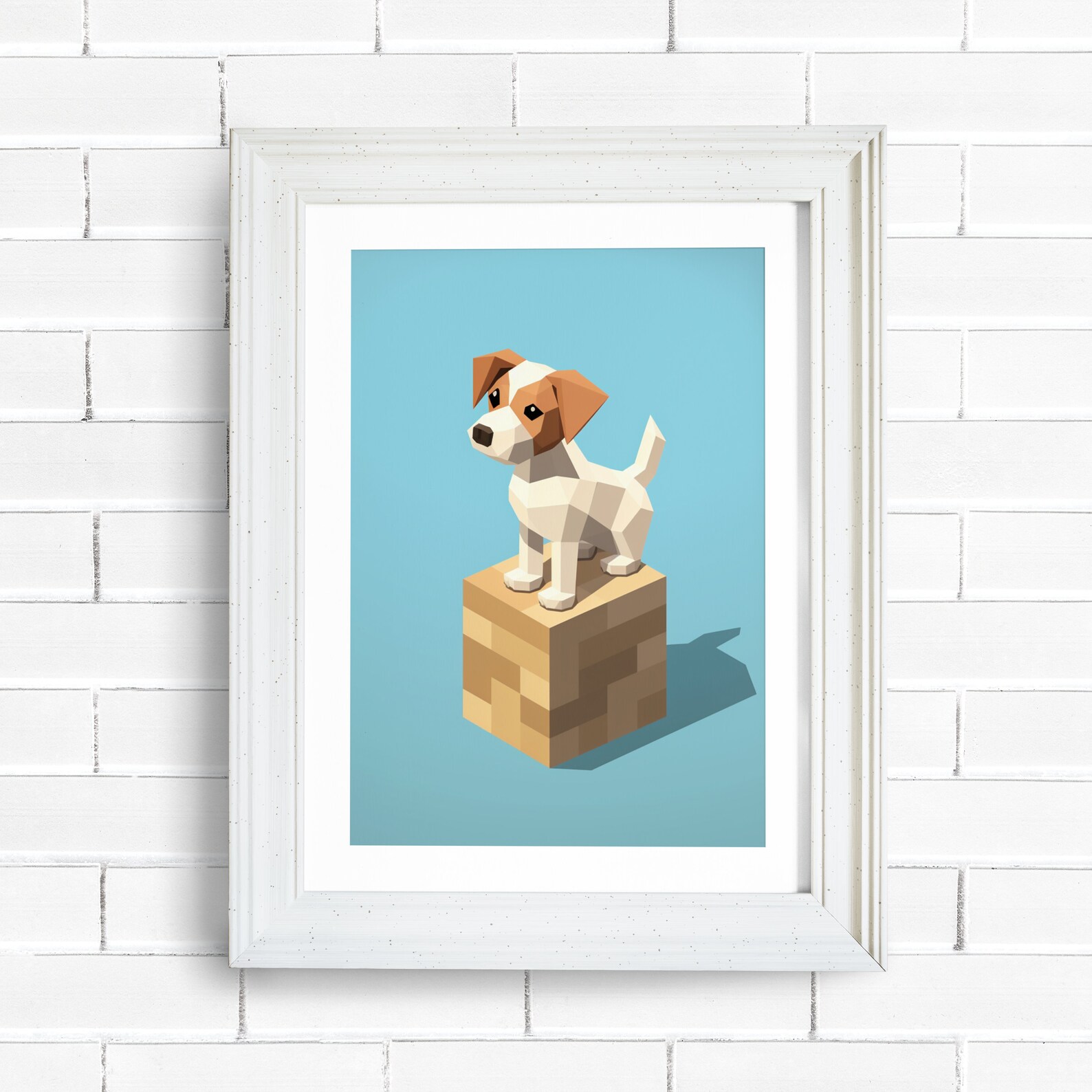 Simple Isometric Dog - Digital Download Printable Art - Etsy