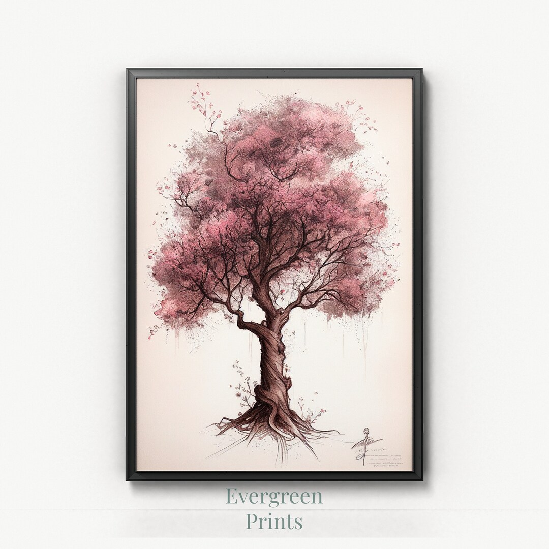 Cherry Blossom Tree - Digital Download Printable Art - Etsy