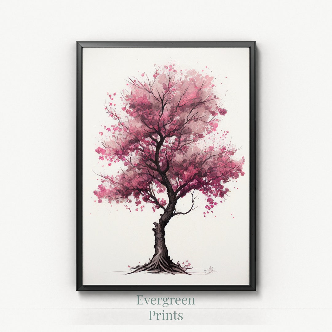 Cherry Blossom Tree Digital Download Printable Art - Etsy
