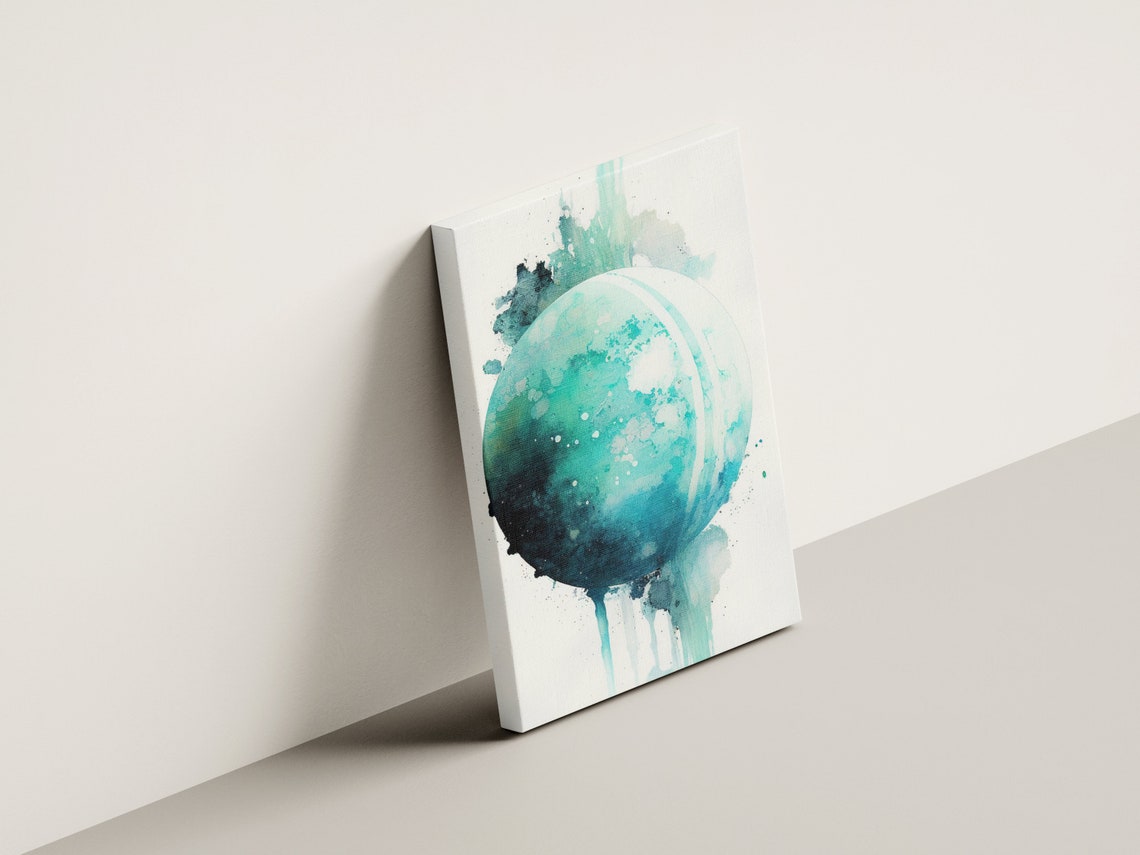 Stunning Planet Uranus Painting Watercolors Matte Canvas, Stretched ...