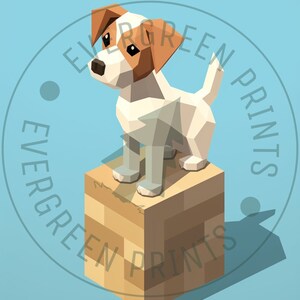 Simple Isometric Dog - Digital Download Printable Art - Etsy