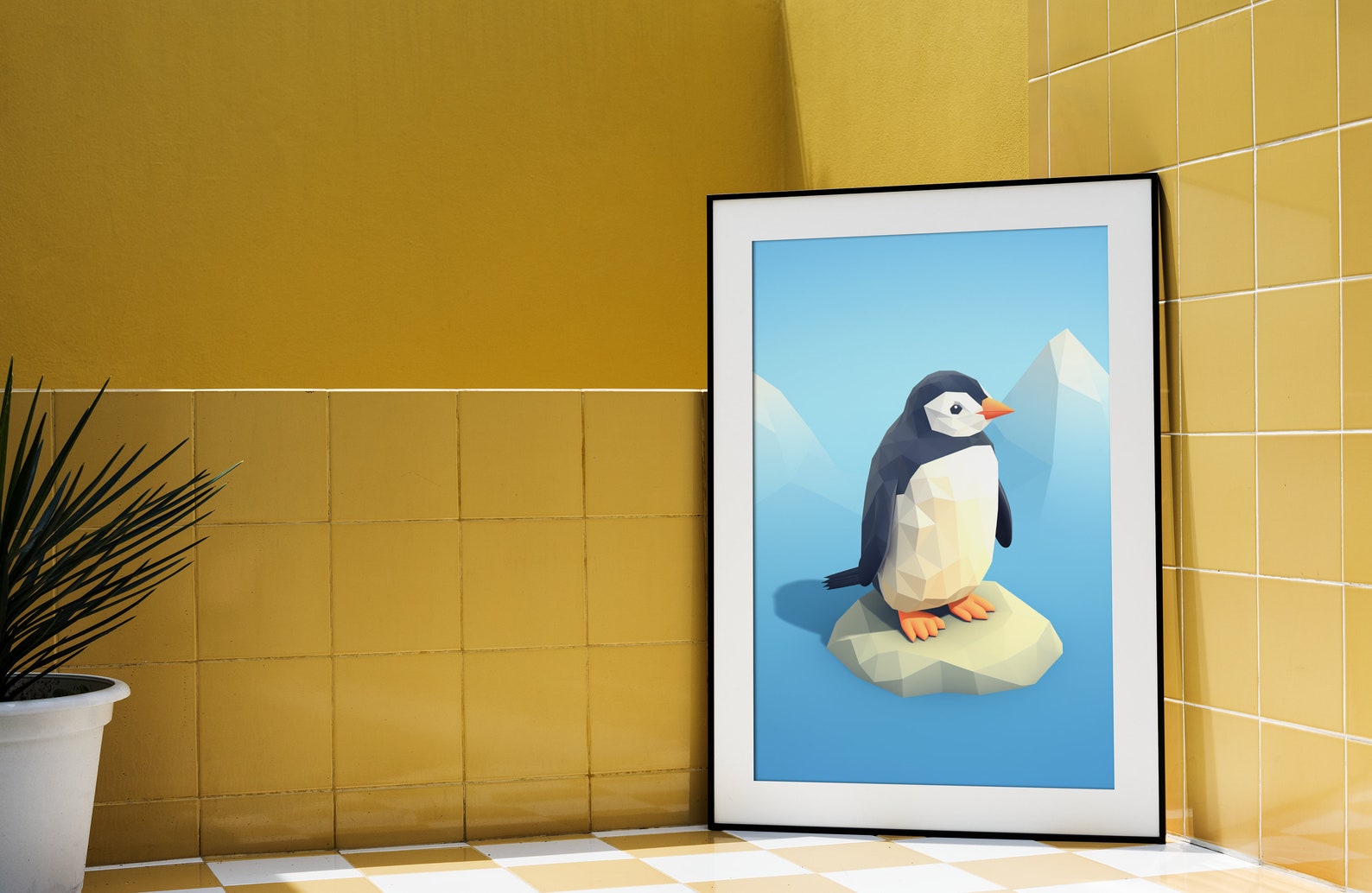 Simple Isometric Penguin - Digital Download Printable Art - Etsy