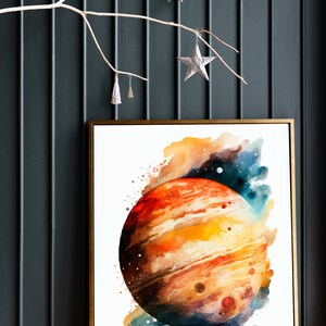 Watercolor Jupiter - Digital Download Printable Art - Etsy