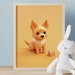 Simple Isometric Dog With a Toy Digital Download Printable Art - Etsy